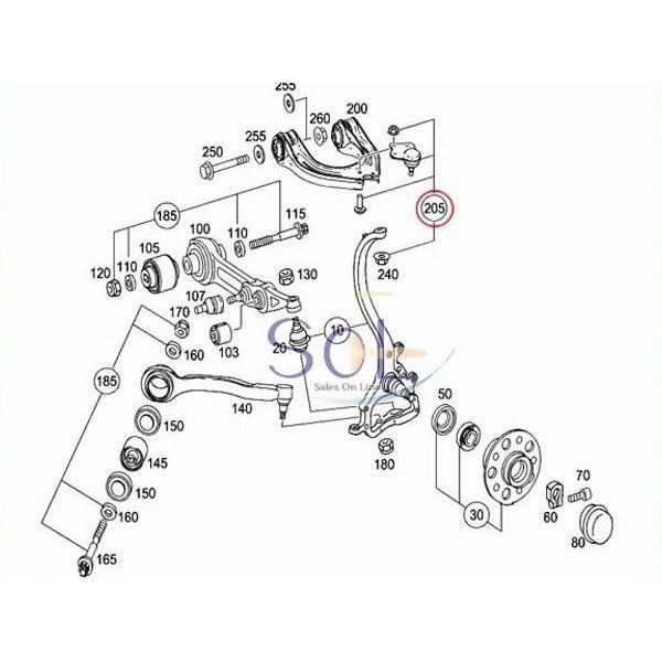 Mercedes-Benz ベンツ W219 フロント アッパーアーム ボールジョイント 左右セット LEMFORDER CLS350 ...