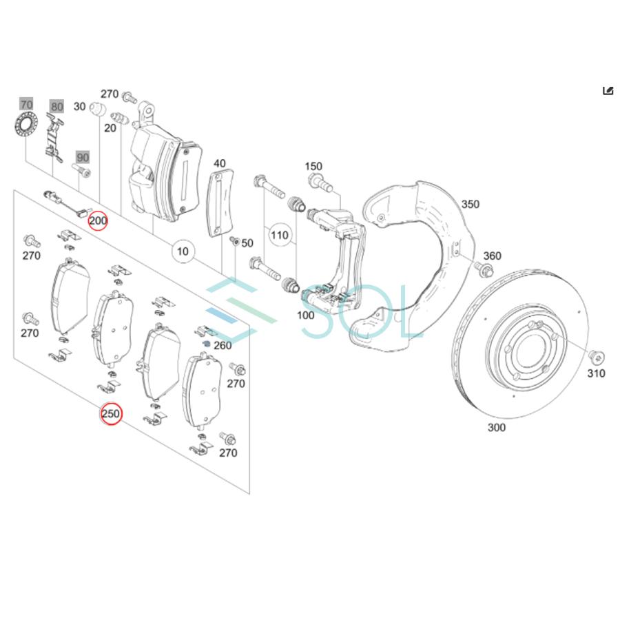 Mercedes-Benz ベンツ W177 W247 W118 フロント ブレーキパッド + ブレーキパッドセンサー A180 A200d ...