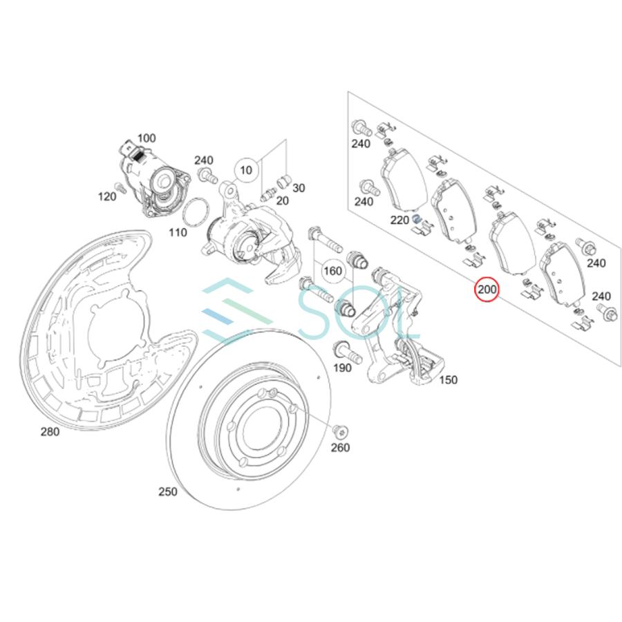 Mercedes-Benz（メルセデス・ベンツ） ベンツ W177 W247 W118 リア ブレーキパッド 左右セット A180 A200d ...