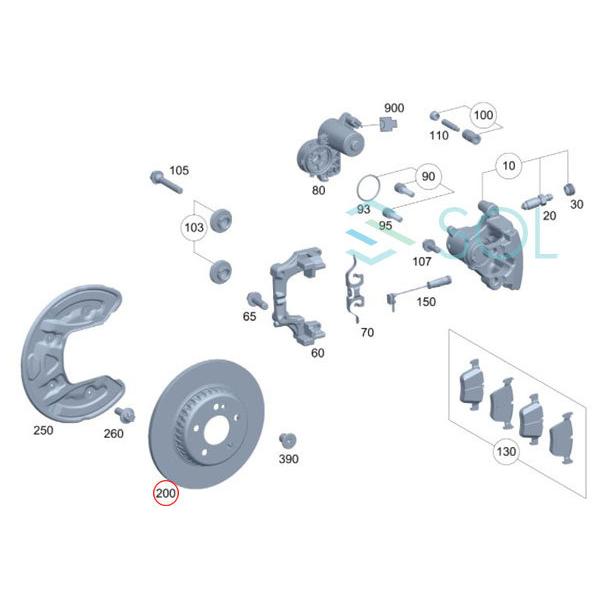 Mercedes-Benz ベンツ W204 W205 W212 W221 フロント ブレーキローター ブレーキディスク 左右セット C63 ...