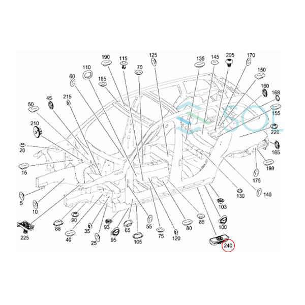 Mercedes-Benz（メルセデス・ベンツ） ベンツ W212 W207 W218 ジャッキアップポイント E250 E300 E350 ...