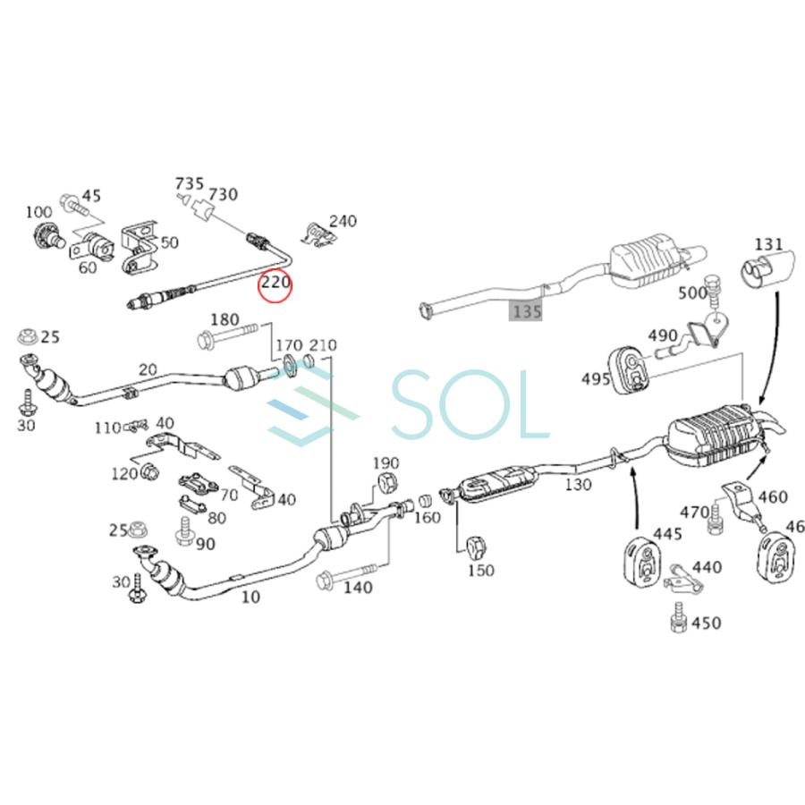 Mercedes-Benz ベンツ W202 W203 R170 O2センサー ラムダセンサー C200 C240 C320 C32 C55 ...