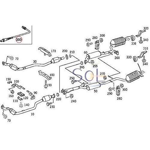 ベンツ R170 W163 O2センサー ラムダセンサー BOSCH製 SLK230 SLK320 SLK32 ML320 ML350 ...