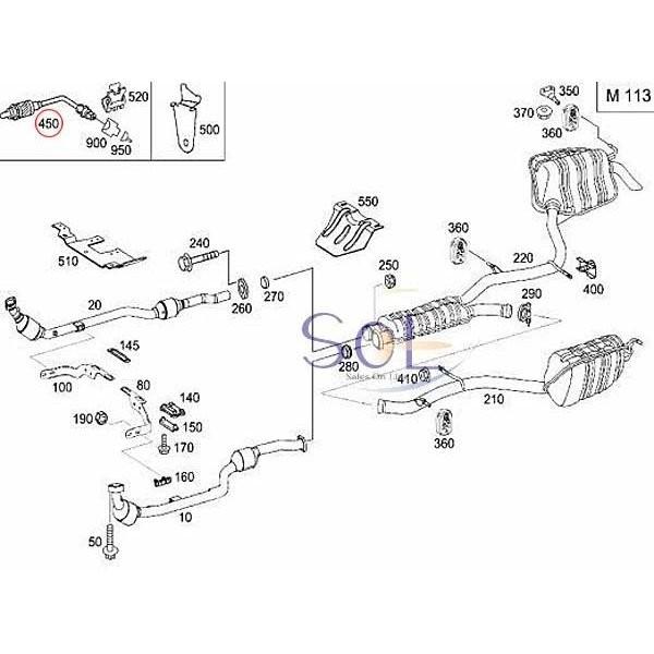 Mercedes-Benz（メルセデス・ベンツ） ベンツ W210 W211 O2センサー ラムダセンサー BOSCH製 E240 E320 E430 E500 E55 0015408517 ...