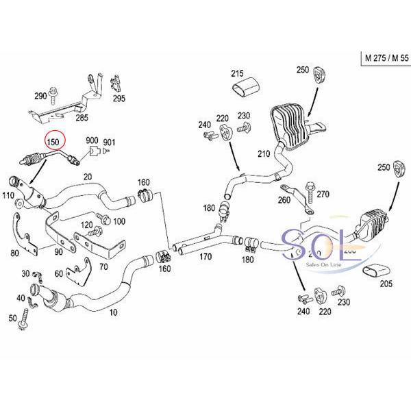 Mercedes-Benz（メルセデス・ベンツ） ベンツ W203 W204 W209 R171 O2センサー ラムダセンサー BOSCH製 ...