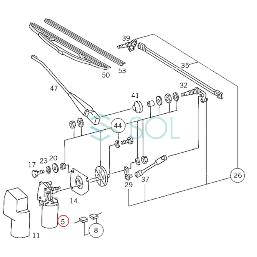 Mercedes-Benz ベンツ W463 フロント ワイパーモーター G320 G350 G500 G550 G55 G63 G65 ...