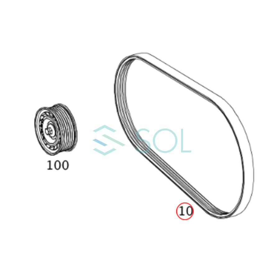 Mercedes-Benz ベンツ W204 W207 W251 ファンベルト Vベルト C300 C350 E300 E350 R350 ...