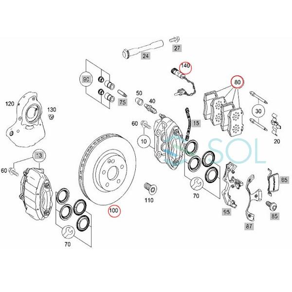 Mercedes-Benz HAPAD フロント ブレーキパッド + ブレーキパッドセンサー ブレーキローター ベンツ W211 W212 ...