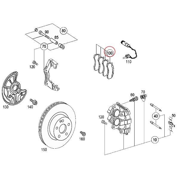 Mercedes-Benz HAPAD ベンツ Eクラス W211 E240 E250 E280 E300 E320 フロント ブレーキパッド ディスクパッド 左右セット 0044208720 ...