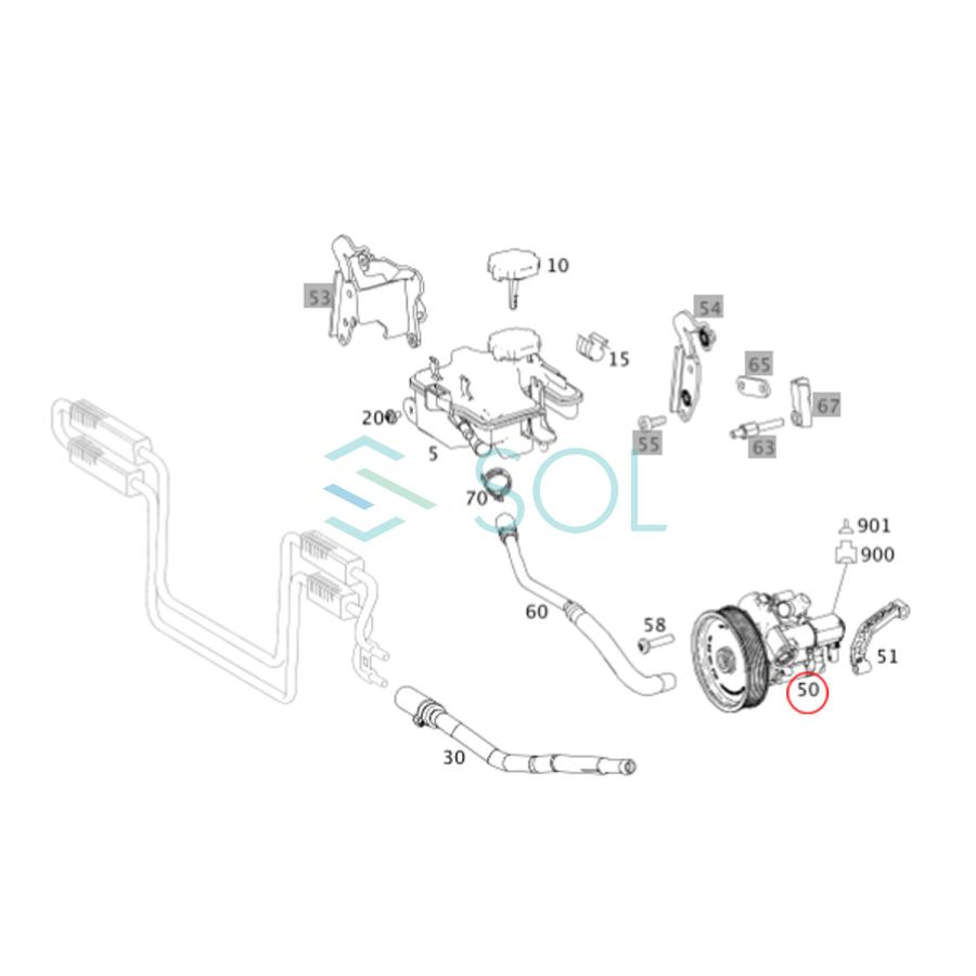 Mercedes-Benz ベンツ W204 W211 W212 W209 W164 パワステポンプ パワーステアリングポンプ C63 E63 ...