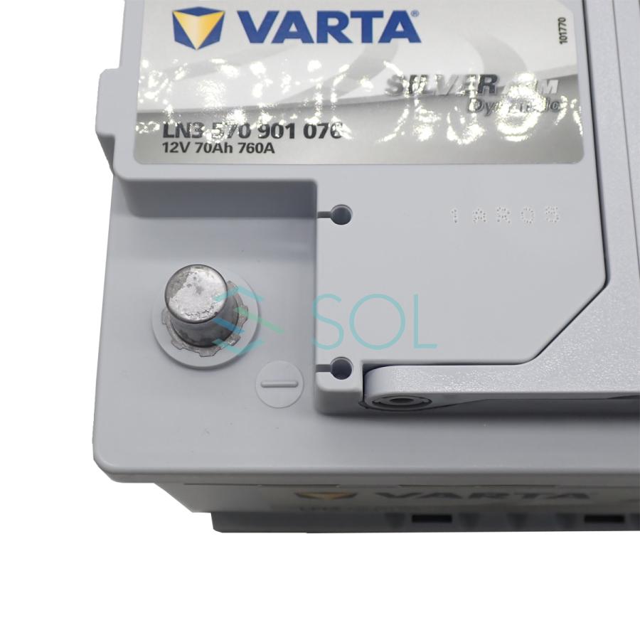 PORSCHE（ポルシェ） ケイマン(981 987) バッテリー VARTA製 シルバー ダイナミック AGM LN3 12V 70AH ...