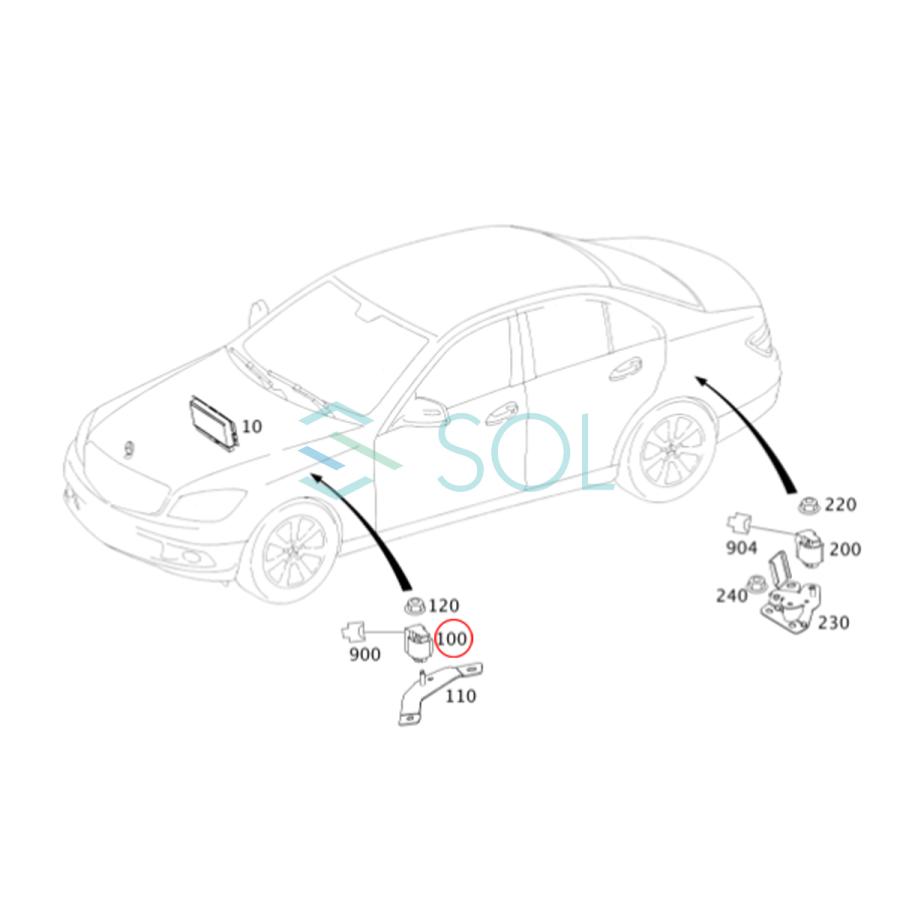 ベンツ W204 W211 横Gセンサー C180 C200 C250 C300 C350 C63 E240 E250 E280 E300 ...