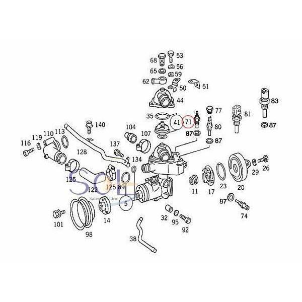 Mercedes-Benz ベンツ W201 W140 W124 W126 クーラント 水温センサー E220 E280 E320 E500 ...