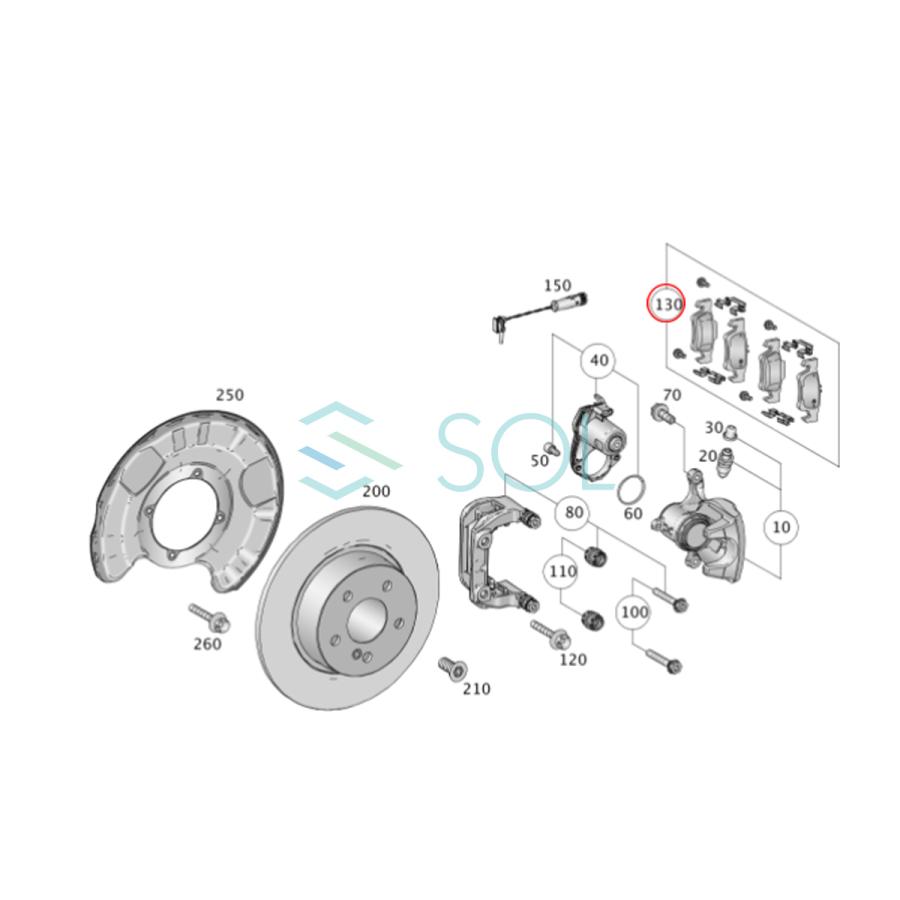 Mercedes-Benz HAPAD リア ブレーキパッド 左右セット ベンツ W166 X166 ML350 GLE350d GLE63 ...