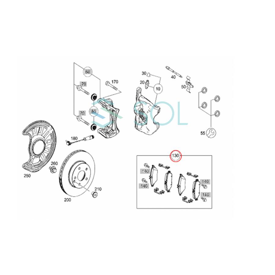 Mercedes-Benz HAPAD フロント ブレーキパッド ディスクパッド 左右セット W176 W117 X156 A45 CLA45 ...