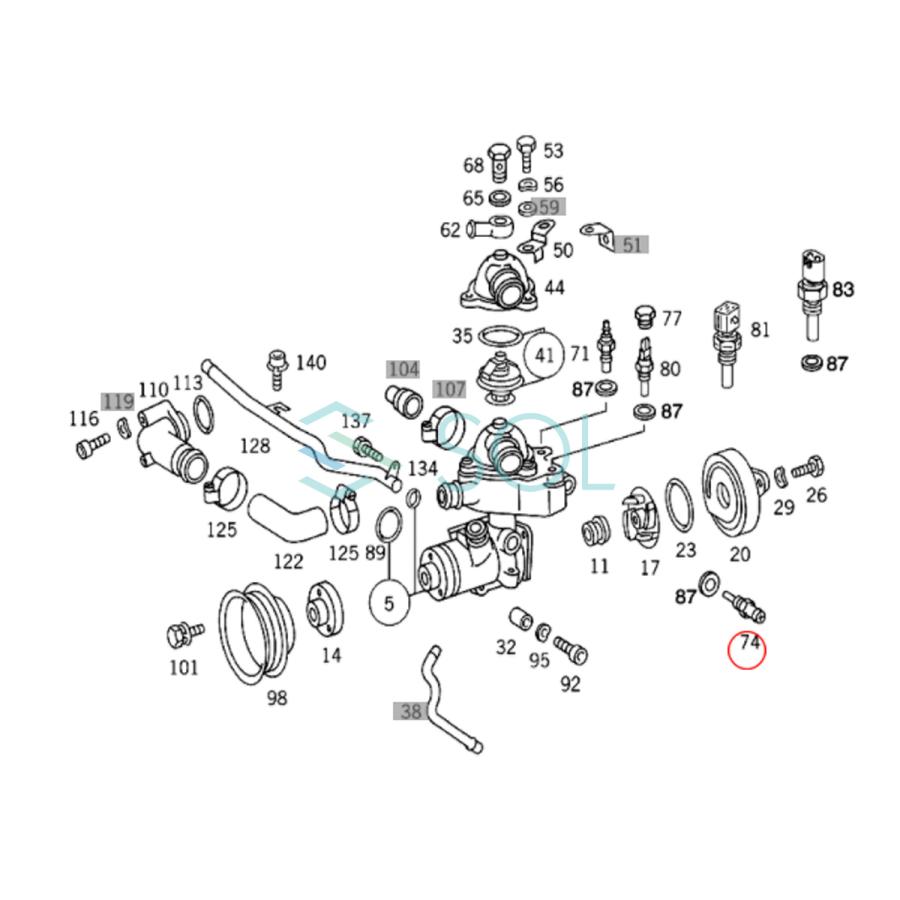 Mercedes-Benz（メルセデス・ベンツ） ベンツ W202 W124 W210 水温センサー テンプセンサー C200 C250 ...