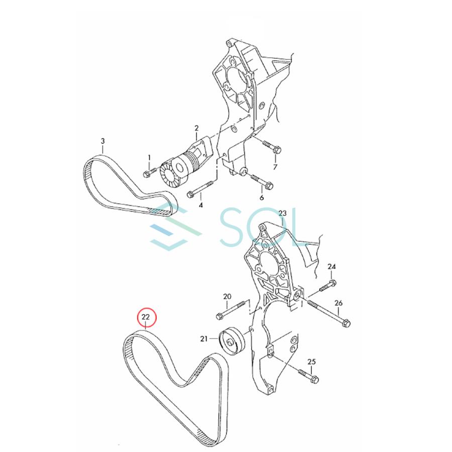 フォルクスワーゲン VW ゴルフ5 イオス パサート パサートCC ファンベルト Vベルト 6PK1613 022145933AP ...