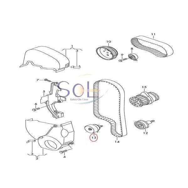 VW ゴルフ4 ゴルフ5 ゴルフ6 ゴルフプラス ベルトテンショナー 036109243AF 036109243AB 036109243AD ...