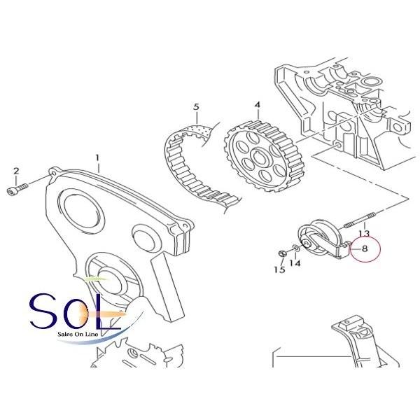 フォルクスワーゲン（Volkswagen） VW パサート 油圧式 タイミングベルトテンショナープーリー 06B109243E ...