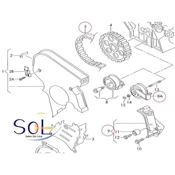 アウディ A6(4B2 4B5 C5) タイミングベルト ベルトテンショナー(機械式) ガイドプーリー 3点セット INA ...