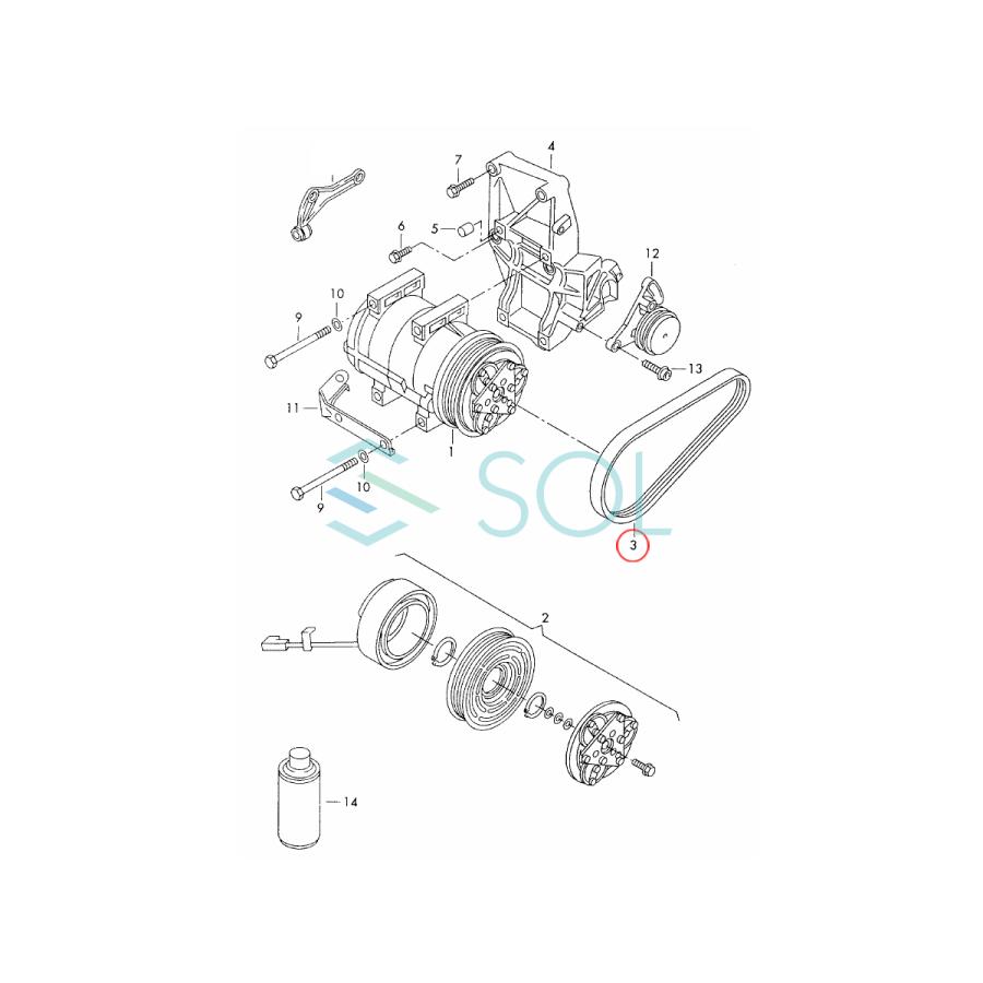 Audi アウディ 80(8C5 8C2) A4(8D2) A6(4A2 4B2) ファンベルト Vベルト 4PK856 06B260849A ...