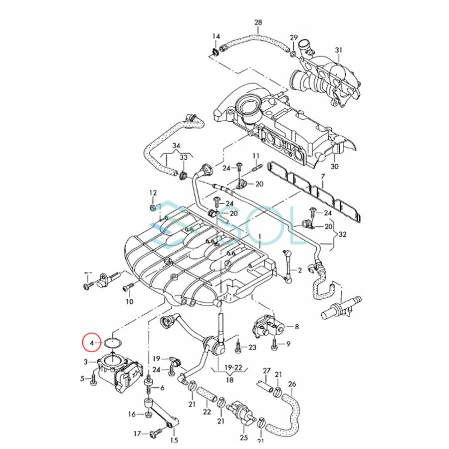 フォルクスワーゲン VW シロッコ(137 138) シャラン(7N1 7N2) ポロ(6R1 6C1) ティグアン(5N_) スロットル ...