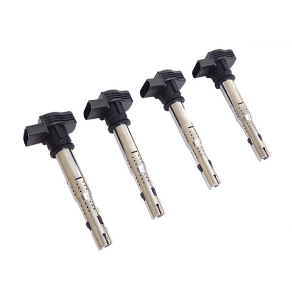 フォルクスワーゲン VW ポロ シャラン ティグアン トゥアレグ トゥーラン イグニッションコイル 4本セット HELLA 06H905115 ...