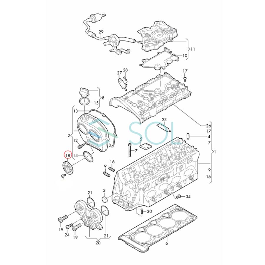 Audi アウディ A3 S3(8P1 8V1 8VK 8VS 8VM 8PA 8VA 8VF) A4(8WH 8WJ 8K2 8K5 8W2 8WC 8W5 8WD 8KH) カム ...