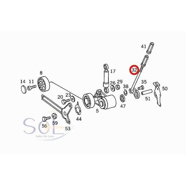 Mercedes-Benz（メルセデス・ベンツ） ベンツ W201 W202 W638 ベルトテンショナー アジャストロッド 190E ...