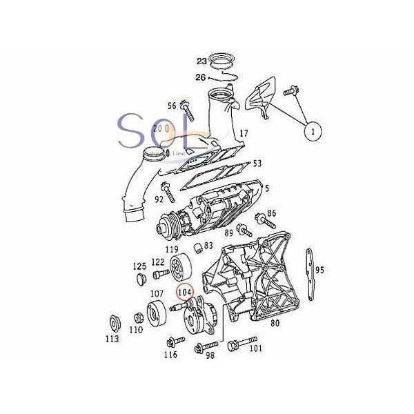 Mercedes-Benz（メルセデス・ベンツ） ベンツ W202 W203 W208 R170 ベルトテンショナー C200 C230 ...