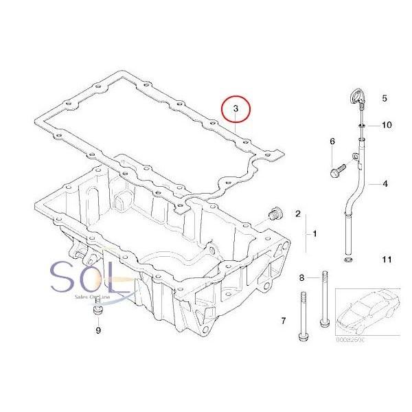 BMW BMW MINI R50 R52 R53 オイルパンガスケット Cooper One 1.4i One 1.6i Cooper S ...