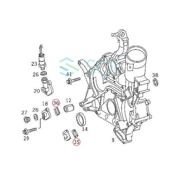 Mercedes-Benz オイルフィルターハウジングガスケット 5点セット 出荷締切18時 W202 W203 W220 W210 W215 ...