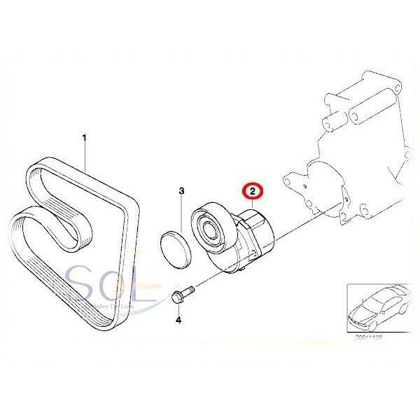 BMW E36 E46 ベルトテンショナー 機械式 318i 11281432104 11281247647 出荷締切18時 : 自動車パーツ ...
