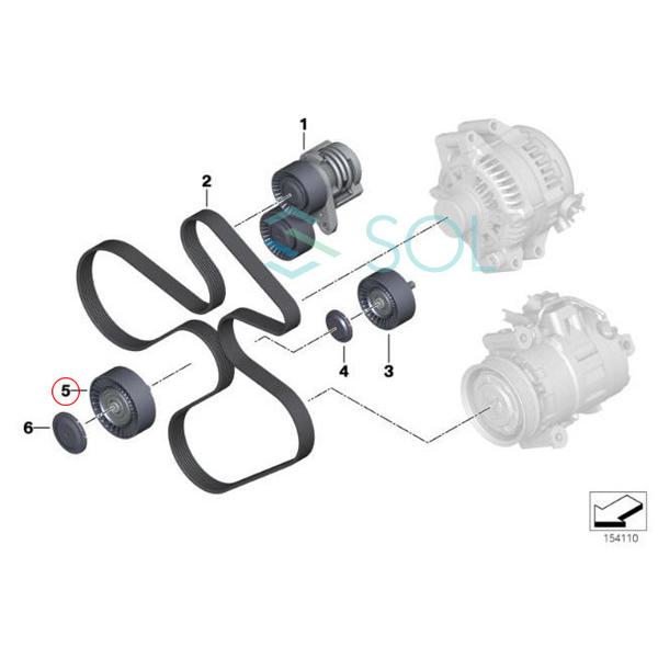 BMW E82 E90 E91 E92 E93 アイドラプーリー 135i 335i 11287557851 出荷締切18時 : 自動車パーツ ...
