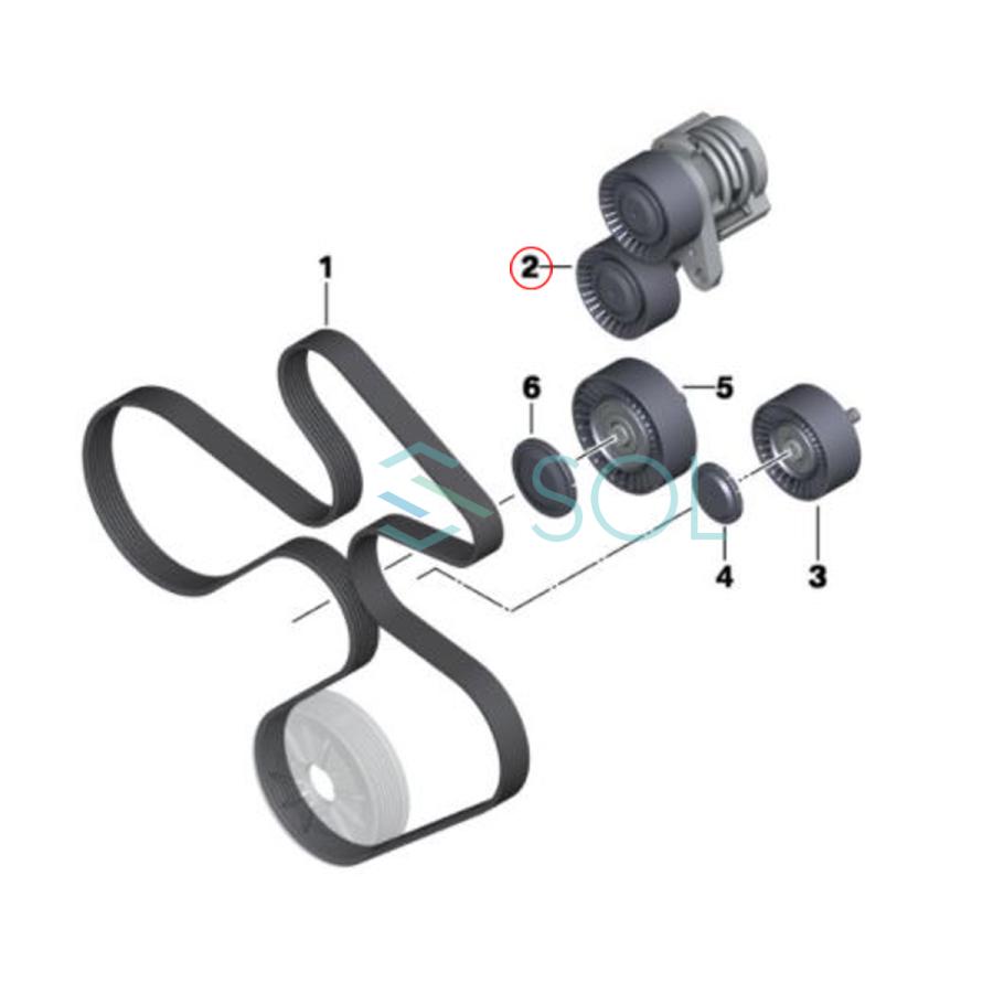 BMW E82 E88 E90 E91 E92 E93 ベルトテンショナー 機械式 INA製 135i 335i 11287582946 出荷 ...