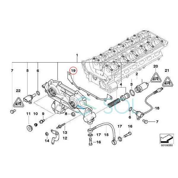 BMW E46 E39 E60 E61 VANOS メタルガスケット 320i 323i 325i 328i 328Ci 330i 330xi ...