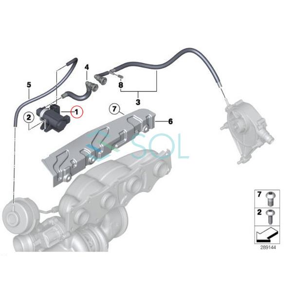 BMW E70 F15 F85 X5 E71 F16 F86 X6 ターボチャージャーアクチュエーター ソレノイドバルブ 35iX 50iX ...