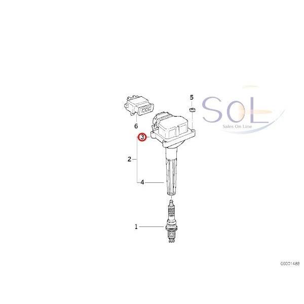 BMW BMW E36 E46 E39 イグニッションコイル 型 6本セット 320i 323i 325i 330Ci 330i 330xi ...