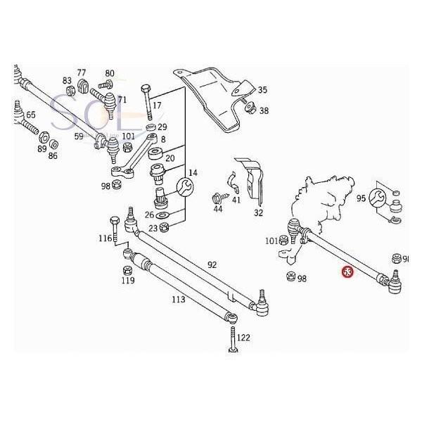 Mercedes-Benz（メルセデス・ベンツ） ベンツ W124 ステアリングタイロッド 左右共通 E220 E280 E300 E320 ...