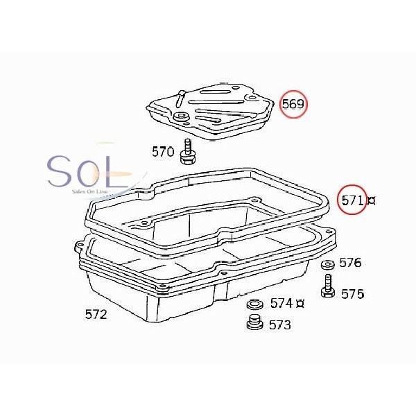Mercedes-Benz ベンツ W124 W126 R129 ATオイルフィルター + ガスケット E300 E320 E500 ...