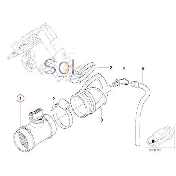 BMW E46 エアマスセンサー(エアフロメーター) 318i 13621433565 出荷締切18時 : 自動車パーツの宝箱 SOL 2号店 ...