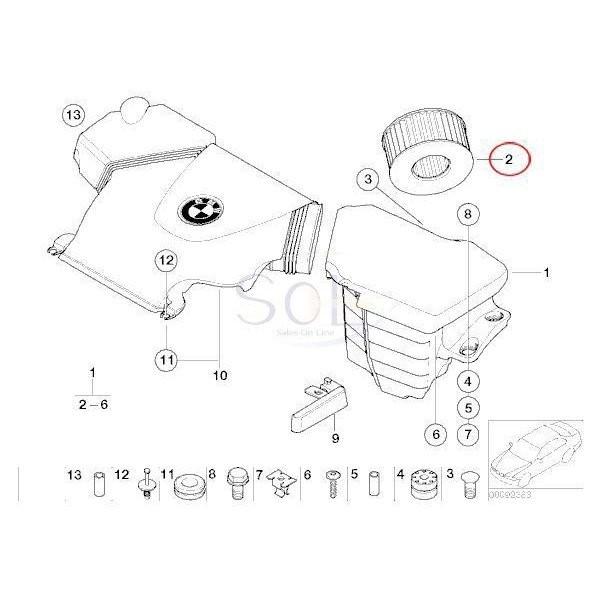 BMW E46 エアフィルター 318i 13717503141 出荷締切18時 : 自動車パーツの宝箱 SOL 2号店 - 通販 ...