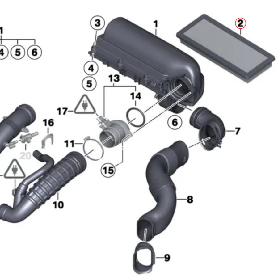 BMW MINI R55 R56 R57 R58 R59 R60 R61 エアフィルター クーパー クーパーS JCW 13717568728 ...