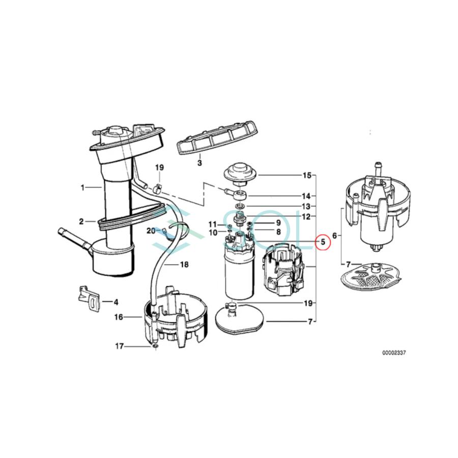 BMW E34 E32 燃料ポンプ ガソリンポンプ フューエルポンプ 520i 525i 530i 535i M5 730i 735i ...