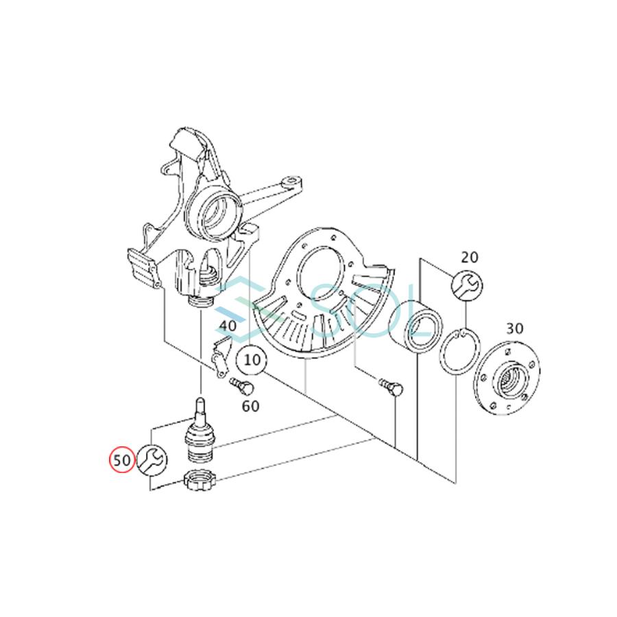 Mercedes-Benz ベンツ W163 フロント ロアアーム ボールジョイント ナット付 左右共通 ML270 ML320 ML350 ...