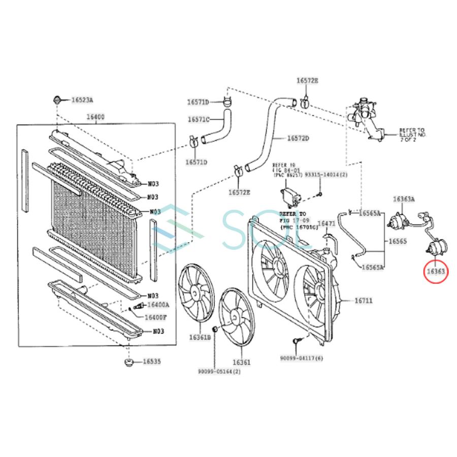 トヨタ CAPSOL クラウン マジェスタ(GRS180 GRS181 GRS182 GRS183 GRS184) ラジエーター 電動ファンモーター 助手席側 16363-31010 ...