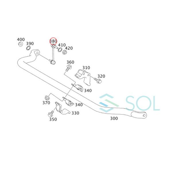 ベンツ W251 フロント スタビリンク スタビライザーリンク 左右セット R350 R500 R550 R63 1643202132 ...