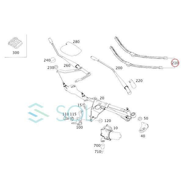 Mercedes-Benz（メルセデス・ベンツ） ベンツ W164 X164 フロント ワイパーブレード 左右セット 右ハンドル車用 ...