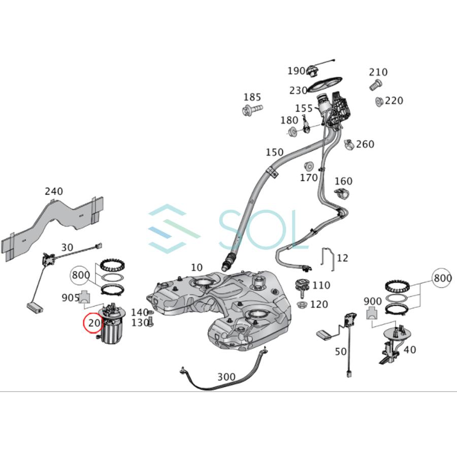 ベンツ W166 X166 フューエルポンプ 燃料ポンプ ガソリンポンプ ML350 GL350 1664702594 1665400417 ...