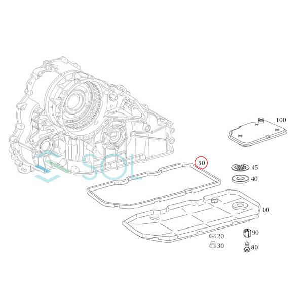 Mercedes-Benz ベンツ W169 W245 ATオイルパンガスケット A170 A180 A200 B170 B180 B200 ...